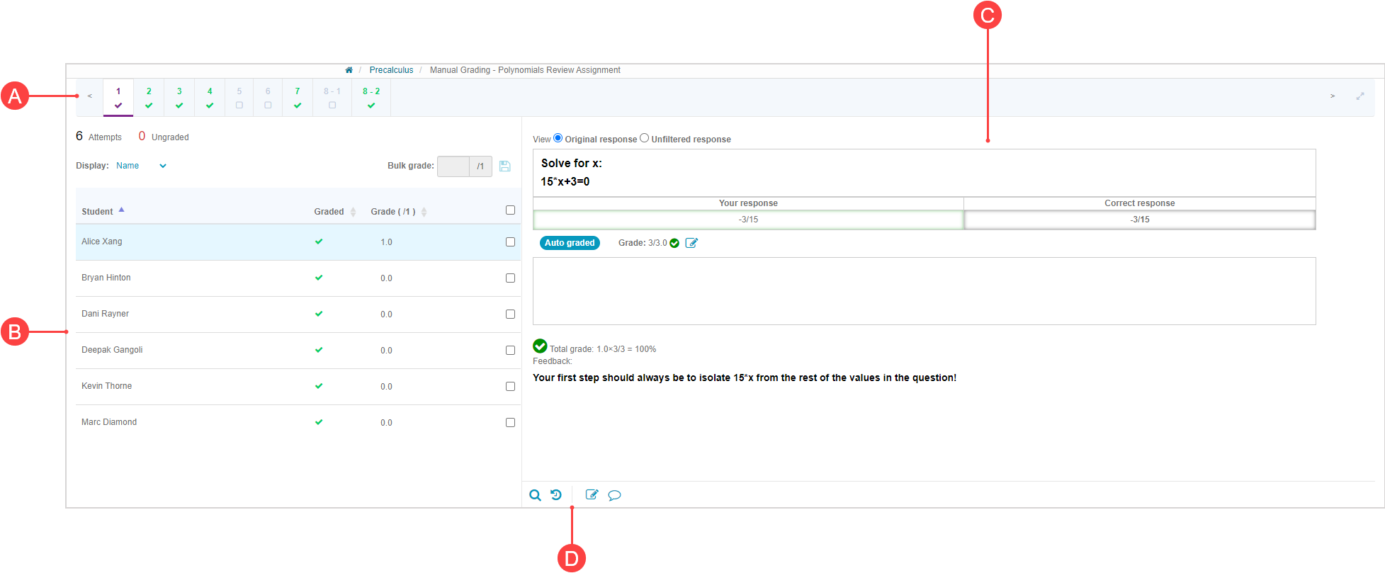 Use the Activity Grading View